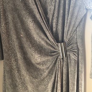 Calvin Klein | Dresses | Calvin Klein Grey Python Print Wrap Dress M ...